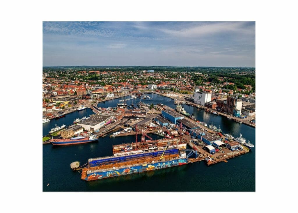 Svendborg – Plakat – Unikt luftfoto fra CityPoster.dk